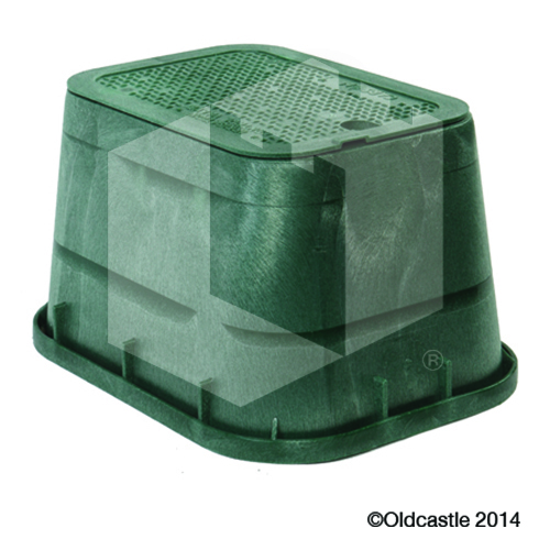 Oldcastle 1419 Carson 12-inch Black Box and Lid - Ewing