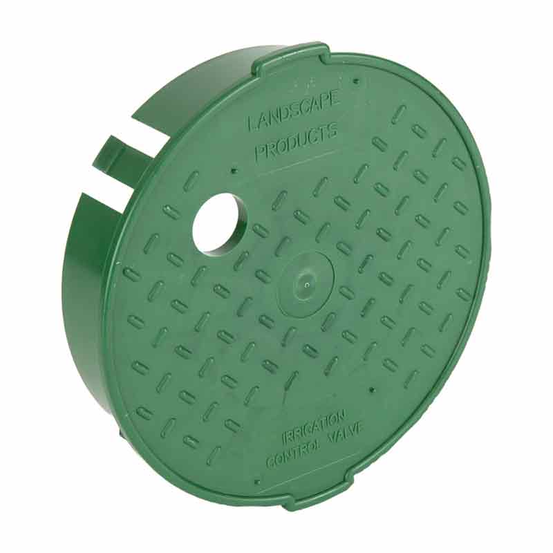 NDS 6-inch Black Round Valve Box with Green Lid - Ewing