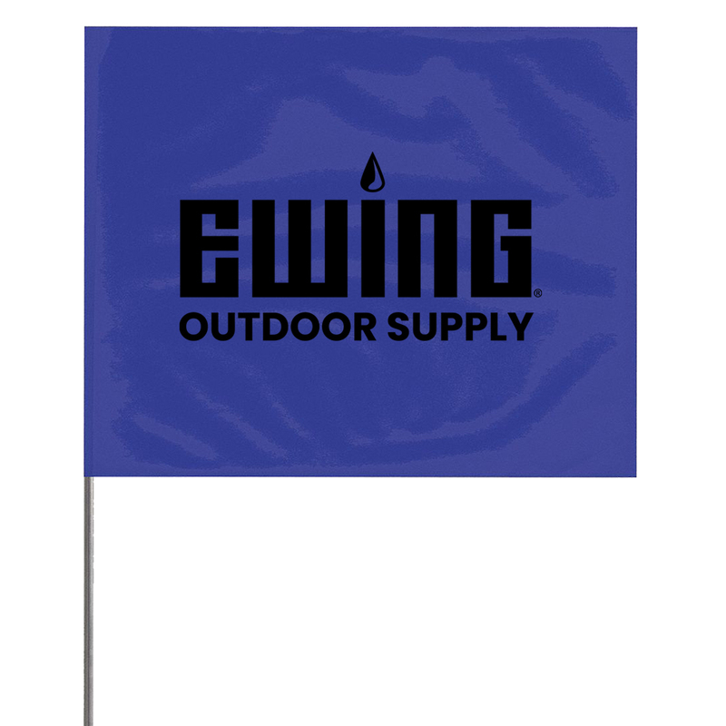 PRESCO PRODUCTS Blue 21-Inch Stake Flags - 100 Count - Ewing