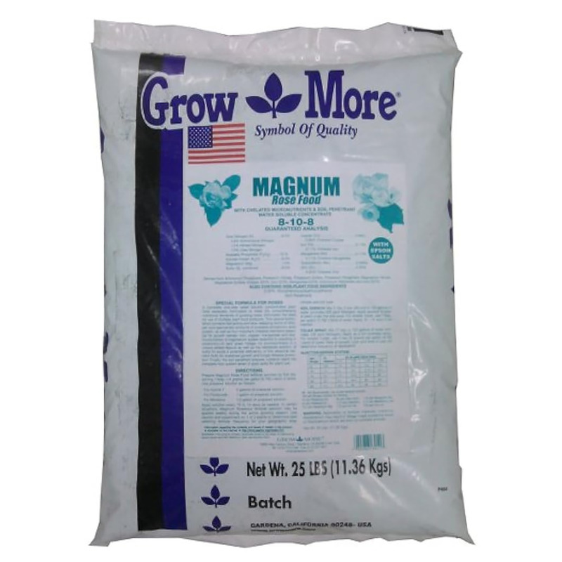 Grow More Magnum Rose Food 8-10-8 - 25 lb - Ewing