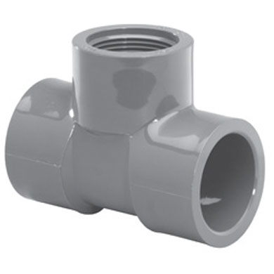 Lasco 1-1/2 Inch X 1-1/2 Inch X 1 Inch Sch 80 PVC Reducing Tee - Ewing
