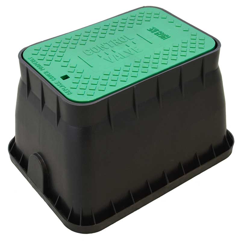 12-inch Rectangle Black Valve Box with Purple Lid - Ewing