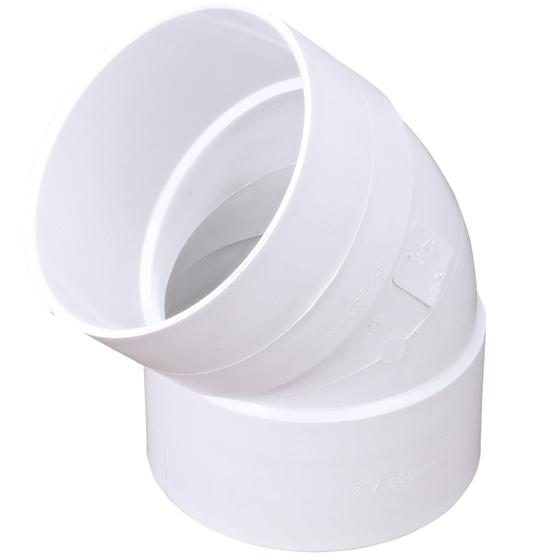 NDS 8 in. PVC 45 Degree Elbow - Ewing