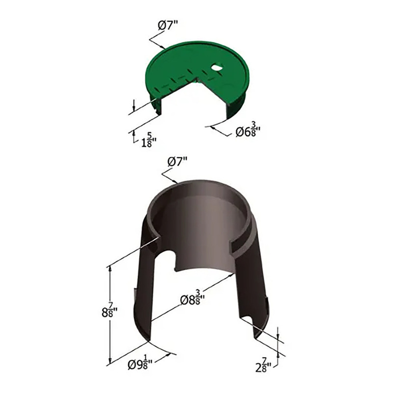 Oldcastle 809 Carson 8-inch Round Box with Lid - Ewing