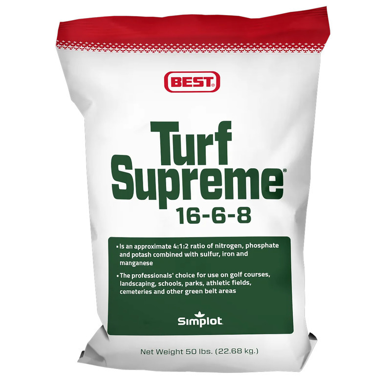 SIMPLOT Turf Supreme 16-6-8 Fertilizer - 50 lb. Bag - Ewing