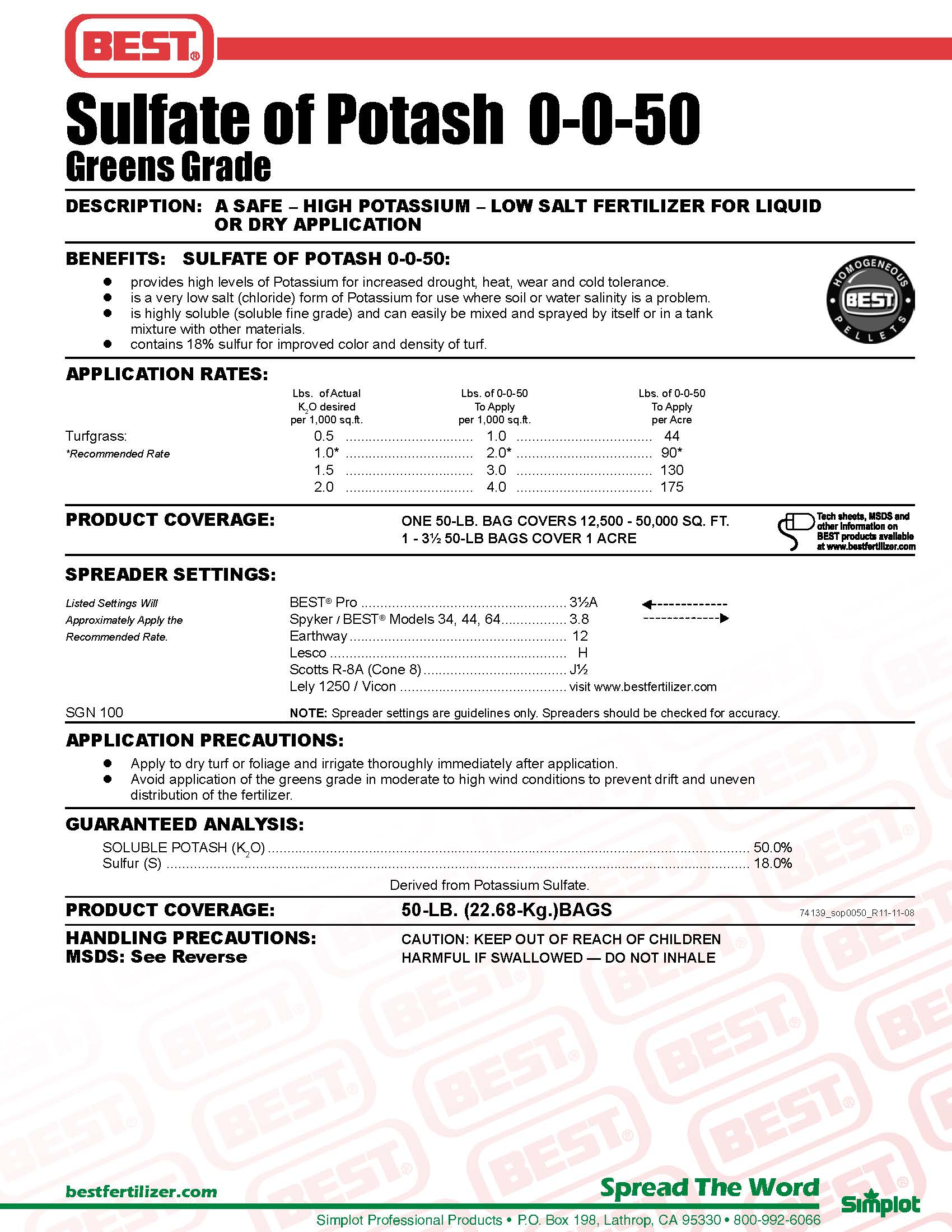 potash fertilizer composition
