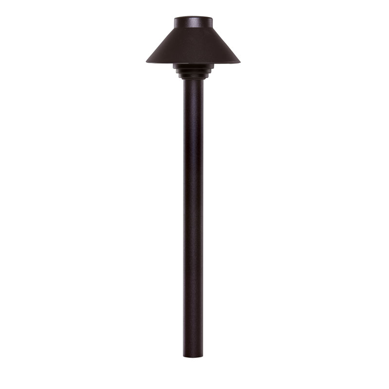 Sollos PSH040-TZ Textured Bronze Straight Hat Path Light - Ewing