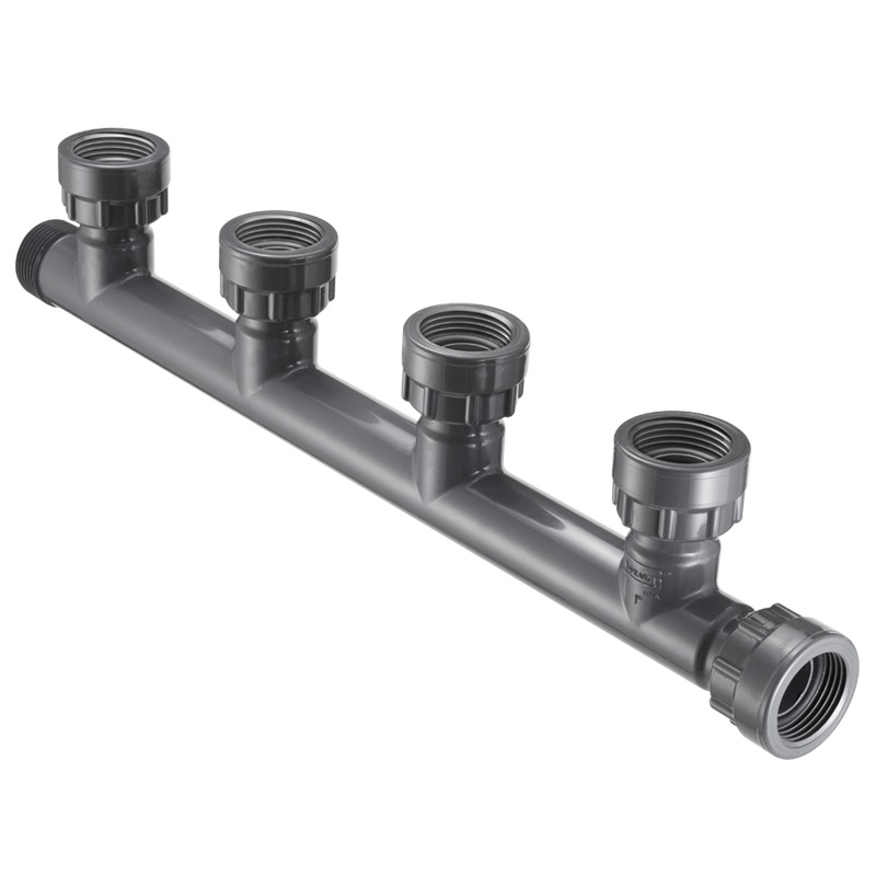 1-inch Sch. 40 PVC Quad Manifold Tee - Ewing