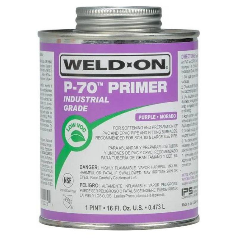 IPS CORPORATION P-70 Purple Primer - 1/2 pint - Ewing