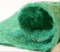 A green erosion control blanket